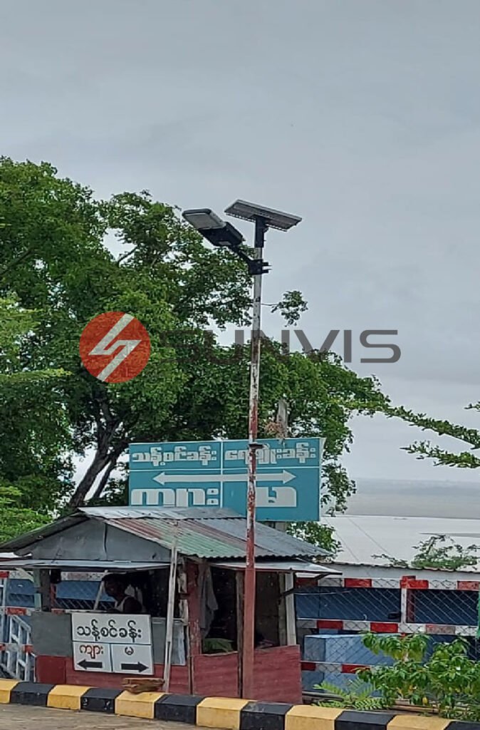 30W Solar Street Light on 5M Pole in Myanmar - Solar Street Light and ...