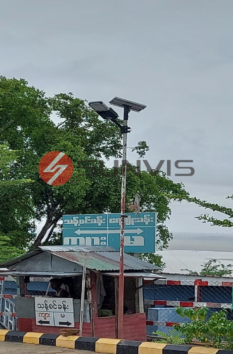 30W Solar Street Light on 5M Pole in Myanmar - Solar Street Light and ...