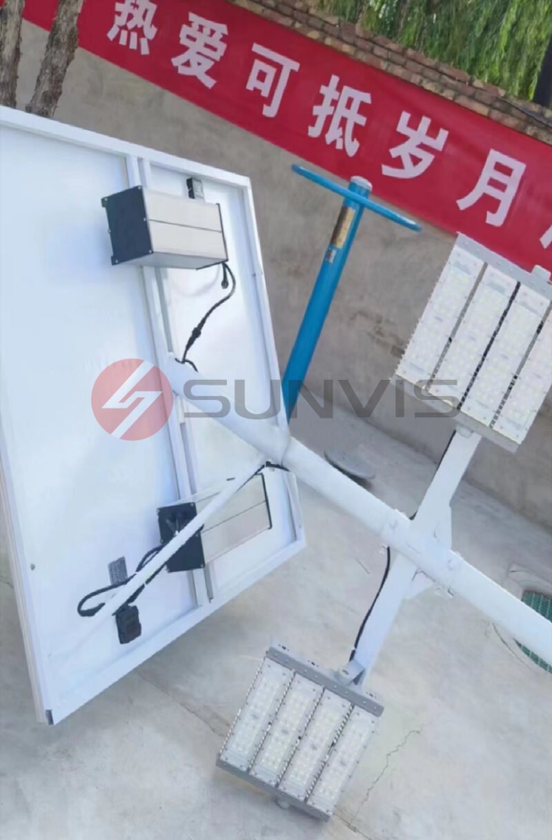 60W Solar Street Light on 7M Pole for Basketball Court - Solar Street ...